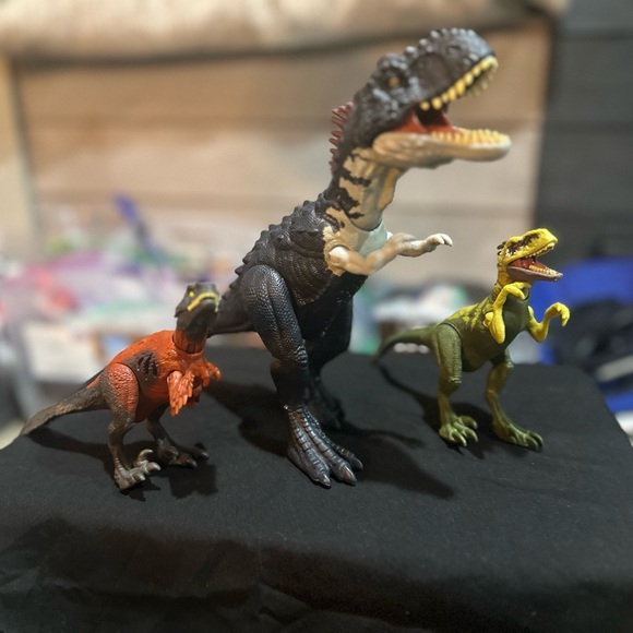 Mattel | Toys | Mattel Jurassic Park Dinosaur Action Figure Set Black ...